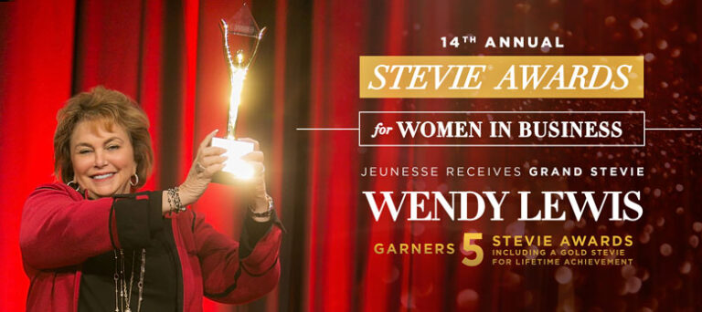 Jeunesse Receives Grand Stevie, Founder Wendy Lewis Collects Gold ...